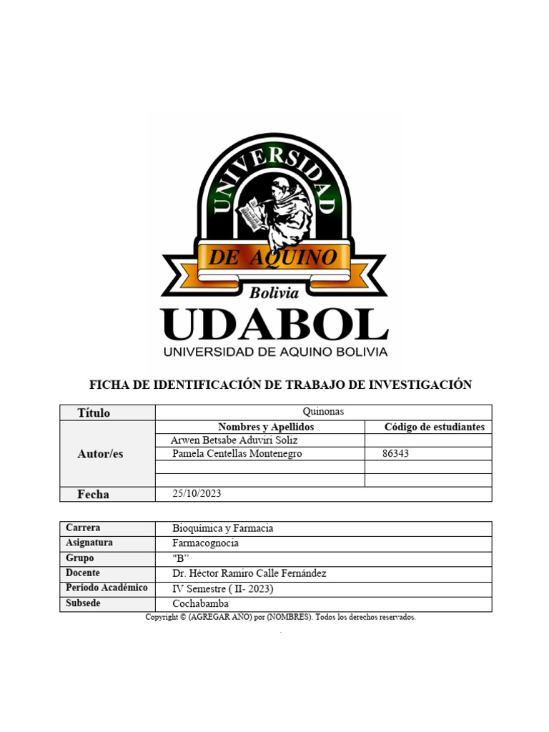Quinonas 1 | PDF | Química | Química Orgánica