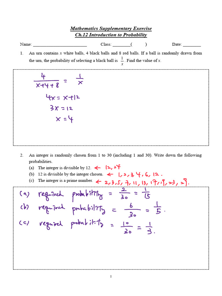 Chapter 12 Introduction To Probability - A | PDF | Probability ...