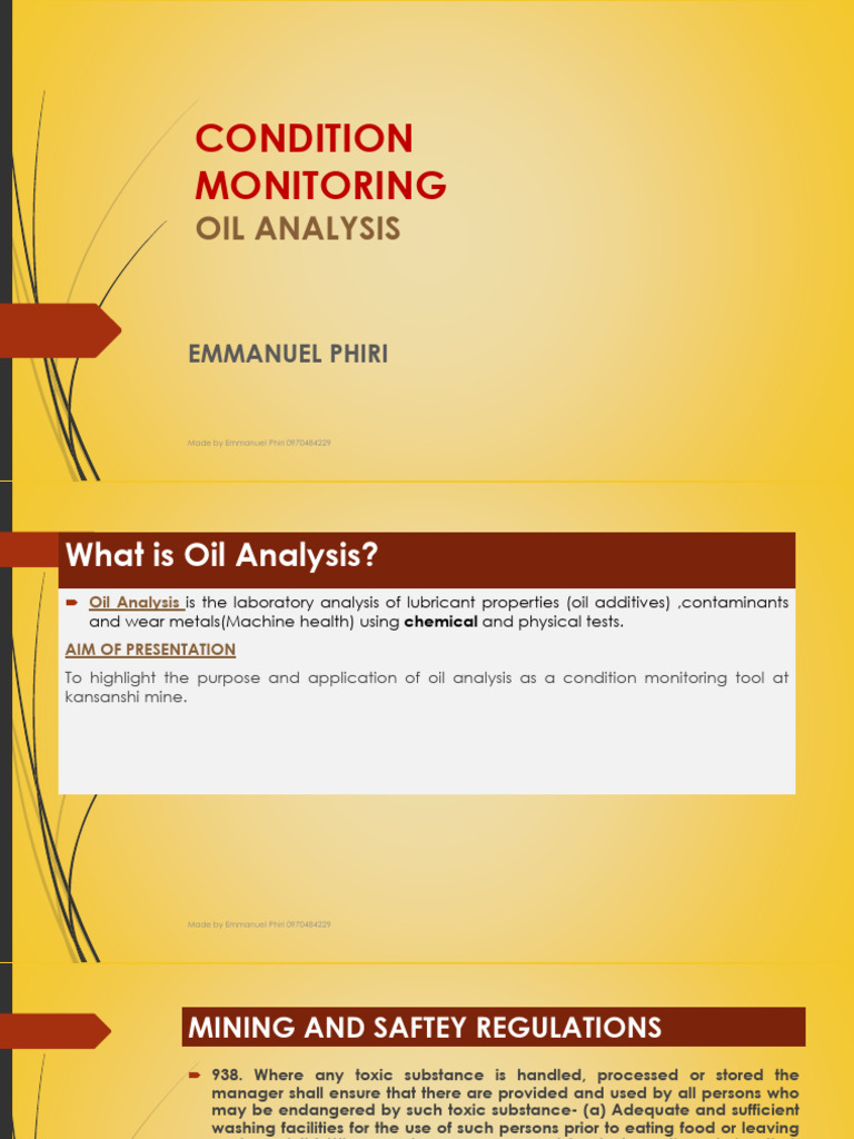 Emmanuel Phiri Oil Analysis | PDF | Lubricant | Viscosity