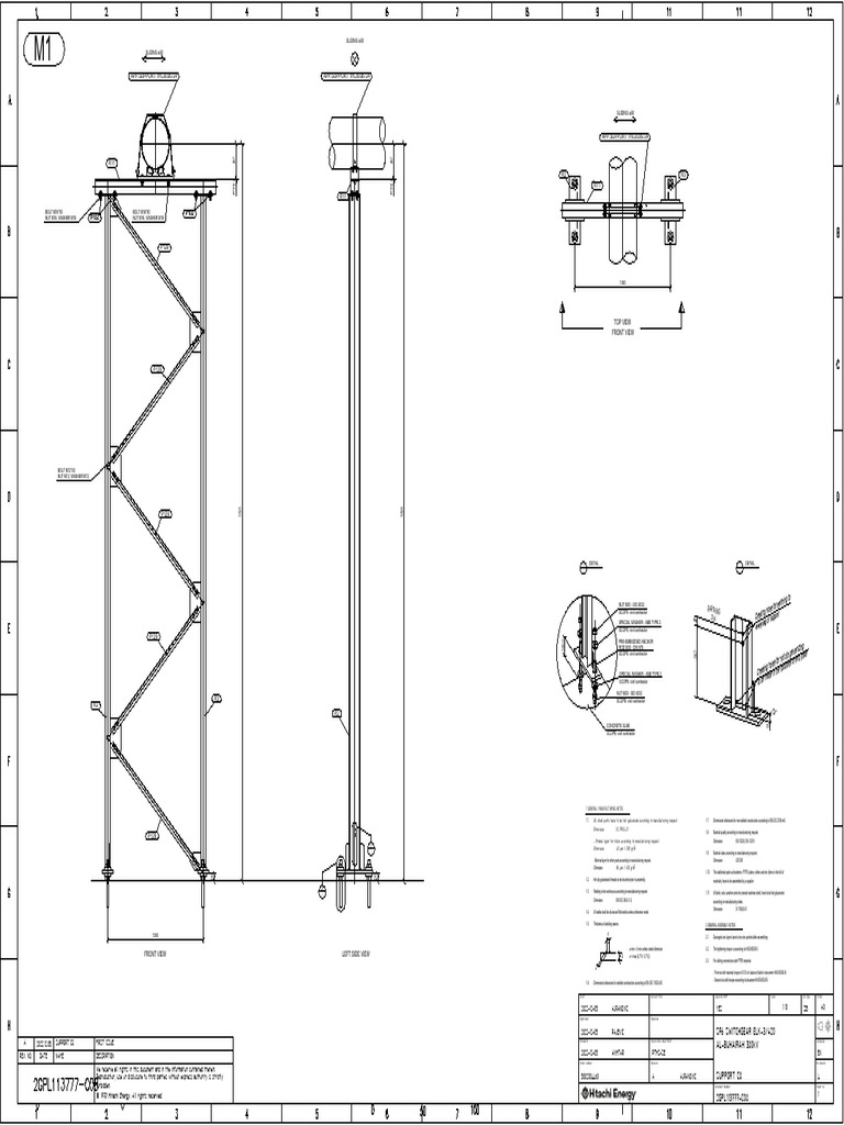 2GPL113777 C08 Assembly Drawing To Print A SUPPORT C8 | PDF | Screw ...