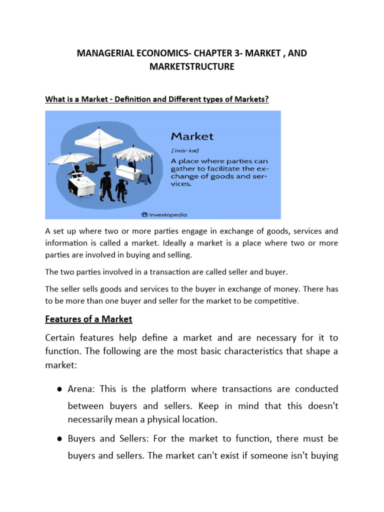 Market Structures in Managerial Economics | PDF | Financial Markets ...