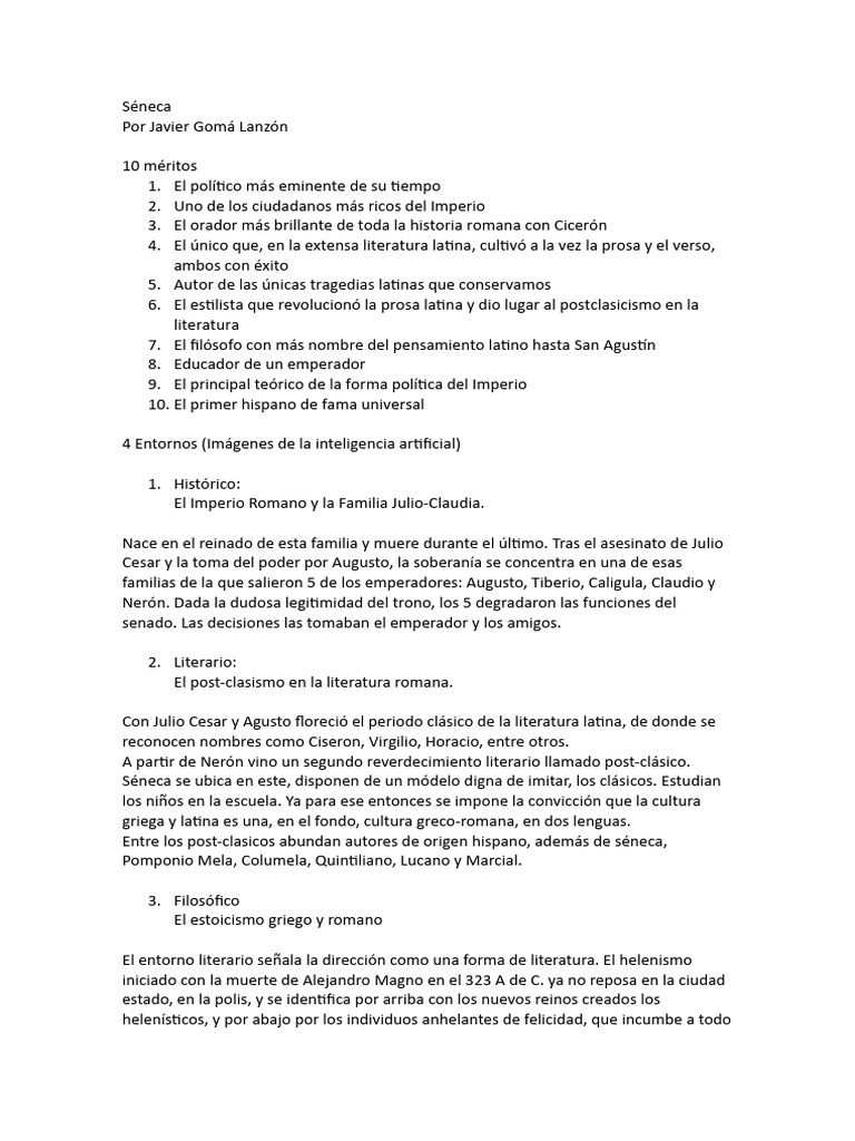 Séneca | PDF | Séneca El Joven | Nerón