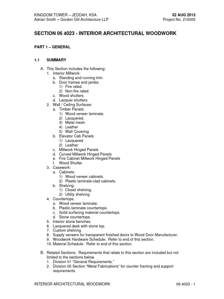 Interior Architectural Woodwork Standards | PDF | Screw | Lumber