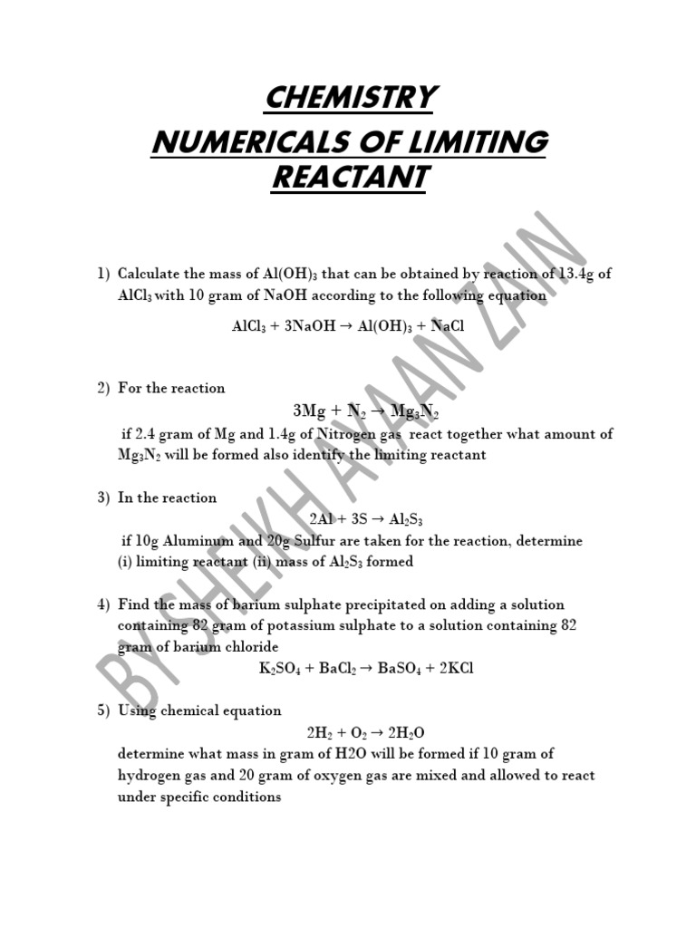 Chemistry 2 Pdf Chemical Reactions Magnesium