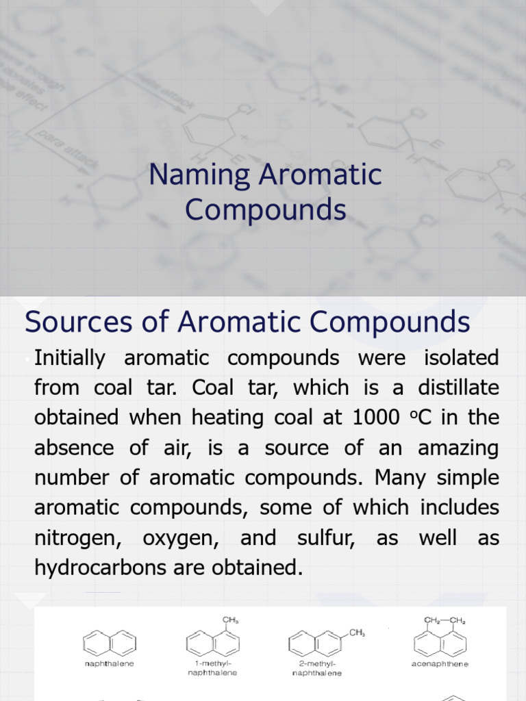 Naming Aromatic Compounds | PDF | Benzene | Aromaticity