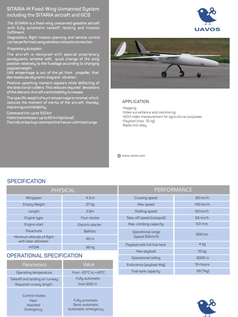 UAV Operational Specs & Performance | PDF