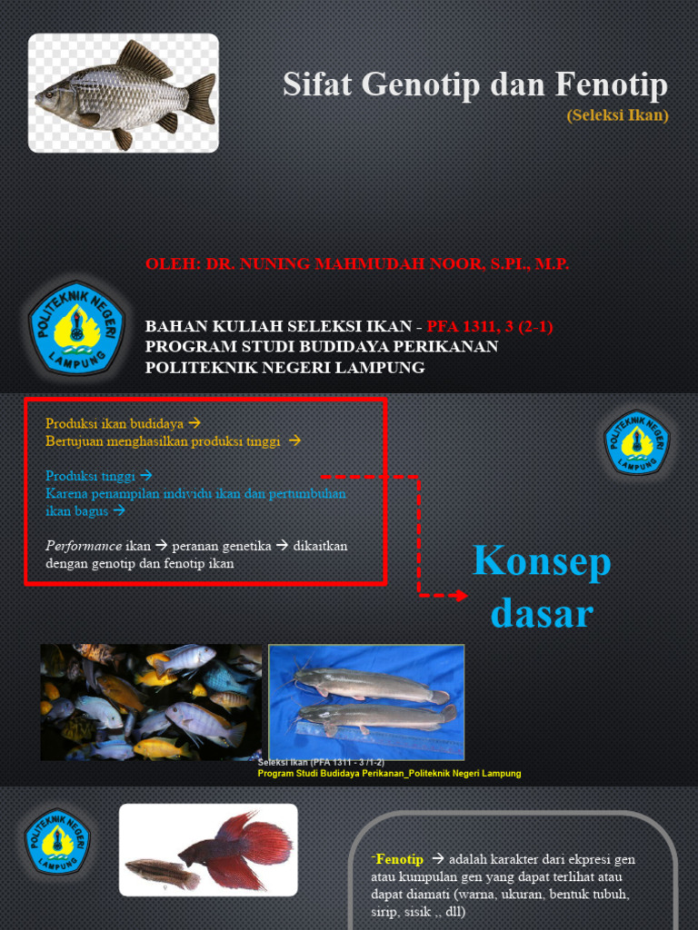 Perbedaan Genotip dan Fenotip Ikan | PDF | Sains & Matematika