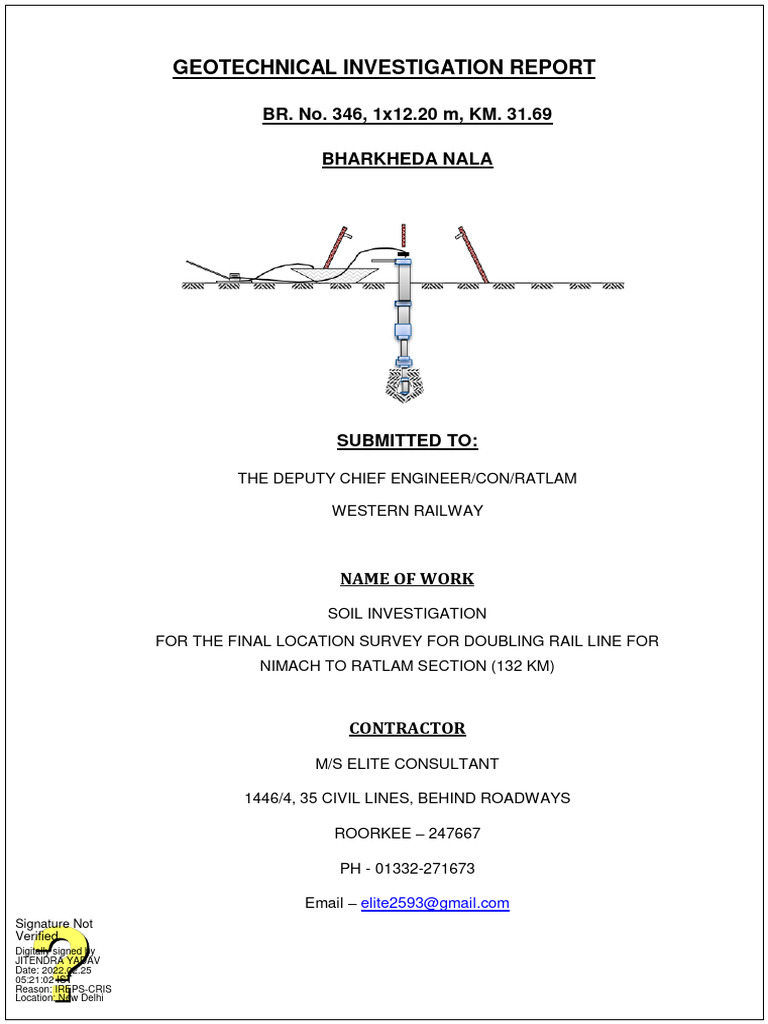 RatlamReportBridgeno 346S | PDF | Geotechnical Engineering | Earth Sciences