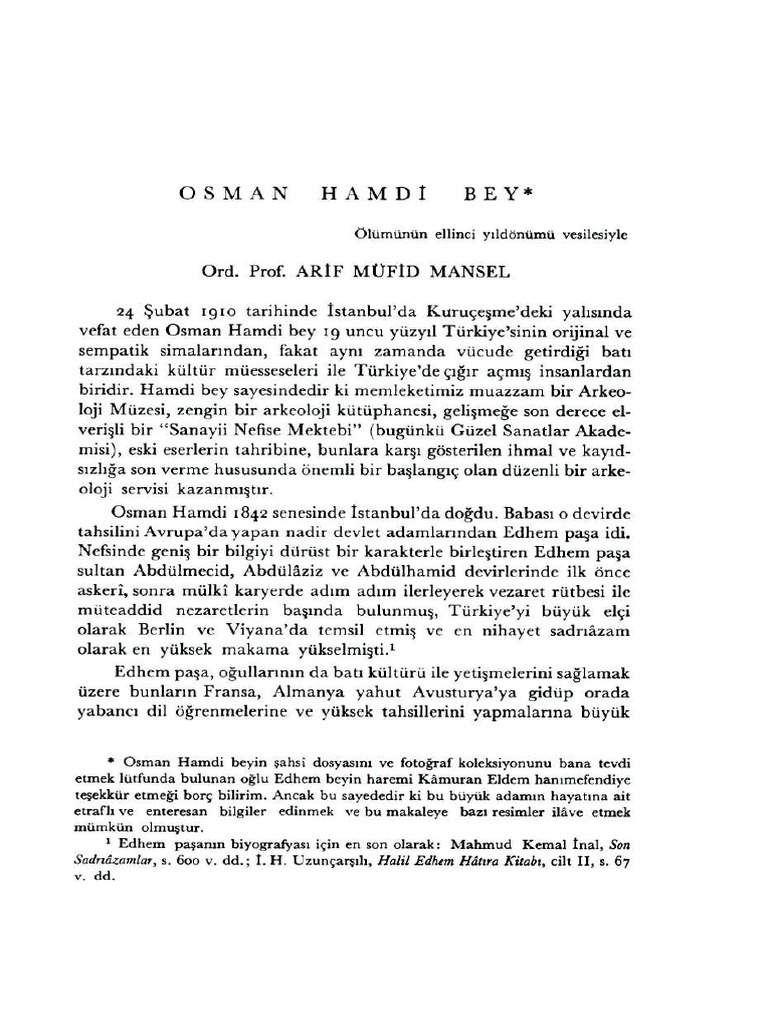 Osman Hamdi Bey | PDF