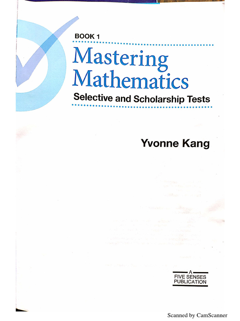 Mastering Mathematics Selective and Scholarship Tests | PDF
