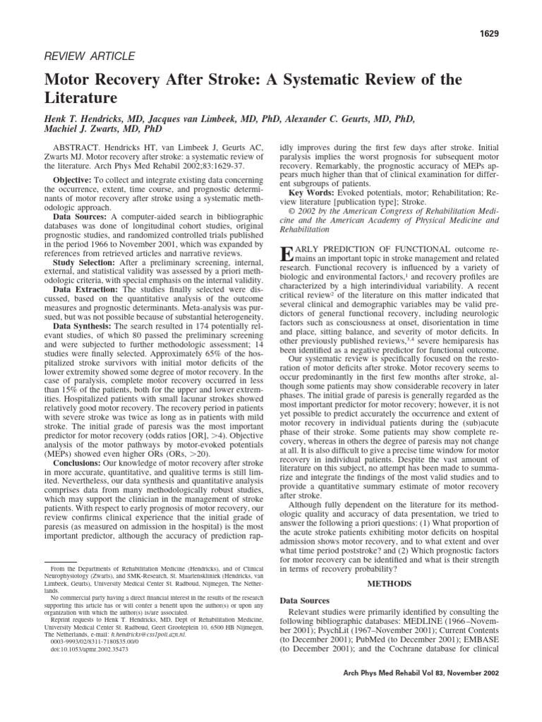 Main 26 | PDF | Stroke | Randomized Controlled Trial
