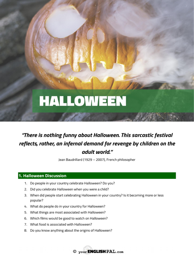 ESL Halloween Lesson Plans | PDF