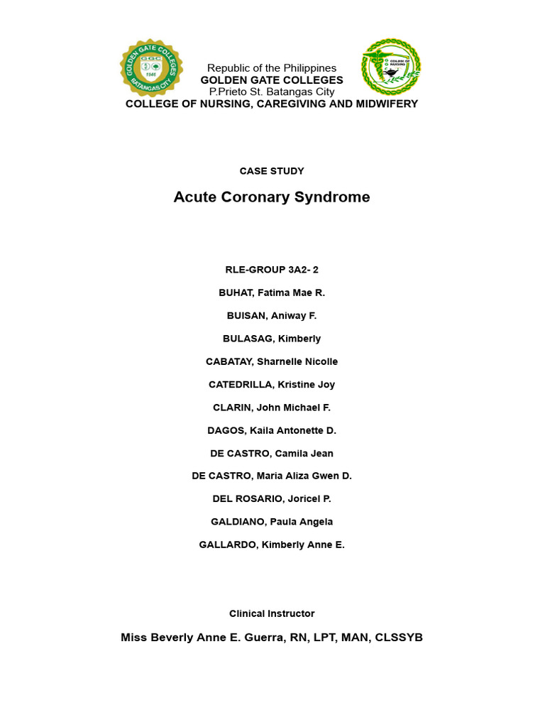 Acs 1 | PDF | Myocardial Infarction | Coronary Artery Disease