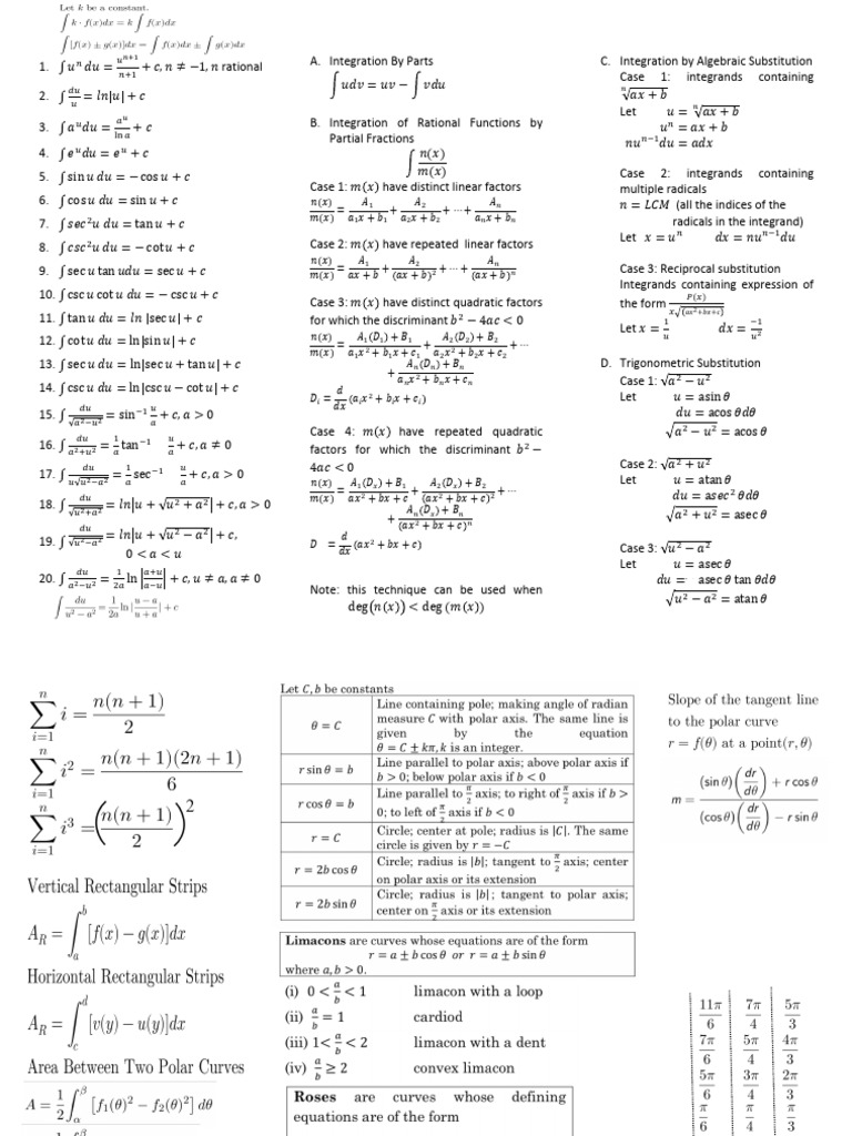 Formula List (Cal2) | PDF