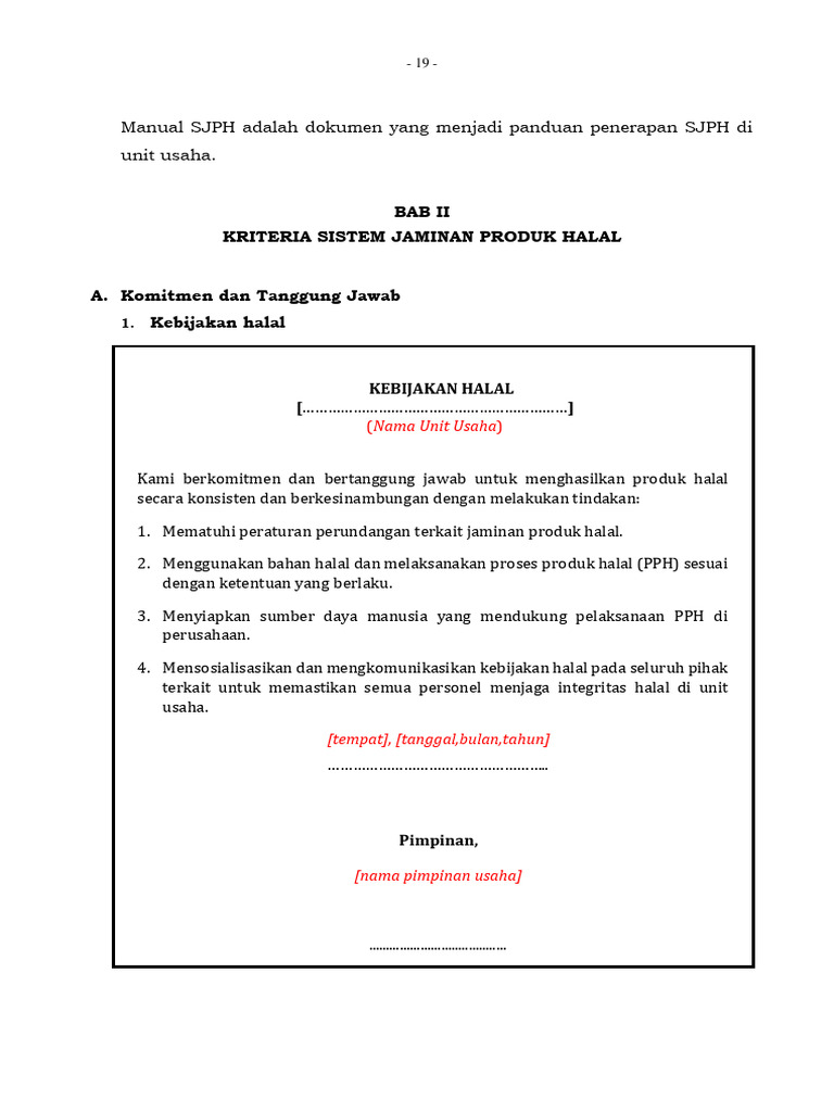Kebijakan Halal Perusahaan dan Komitmen | PDF | Seni