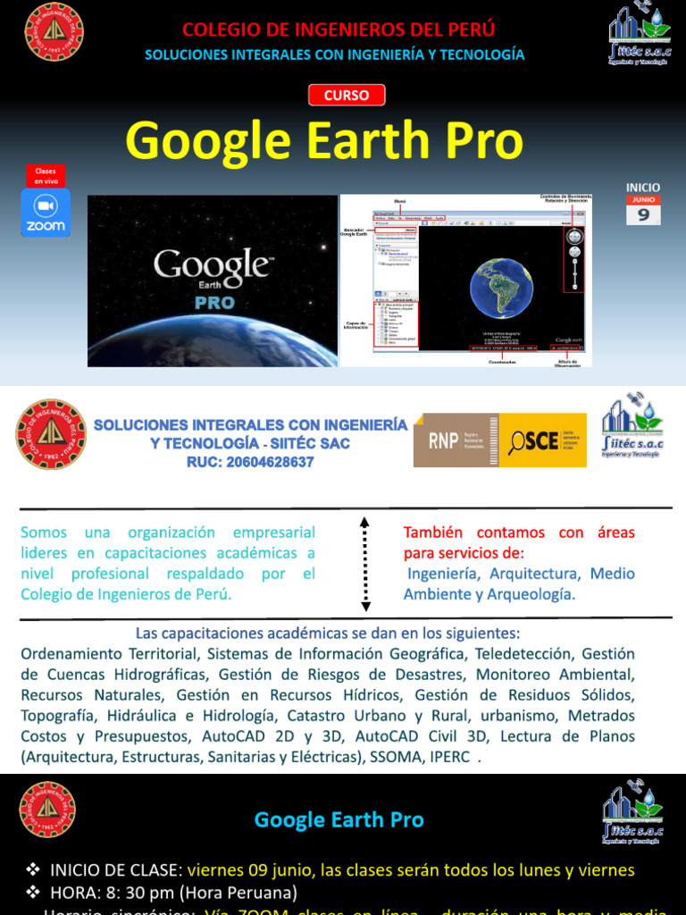 Brochure Del Curso de Google Earth Pro | PDF