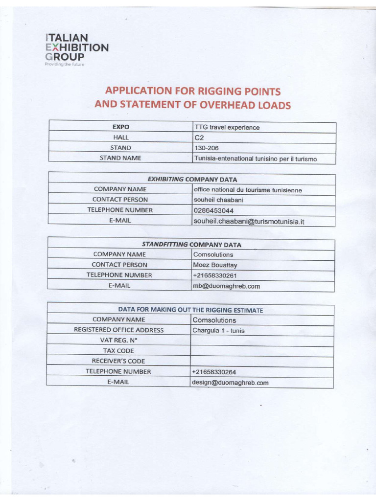 Application For Rigging Point C2 130-206 | PDF