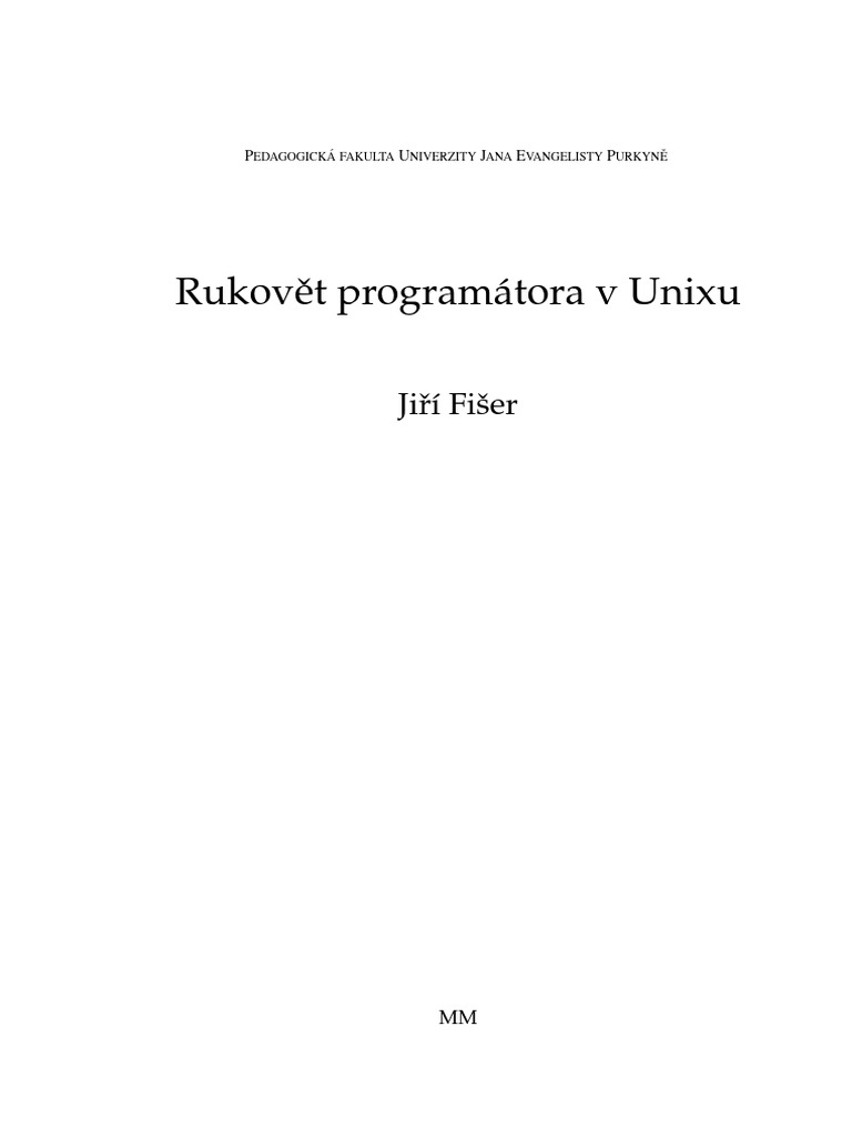 Příručka Programátora V OS UNIX | PDF