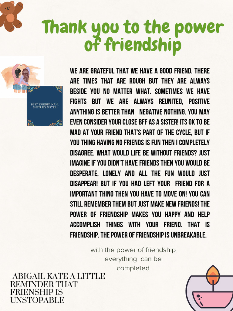 The Unbreakable Power of Friendship | PDF