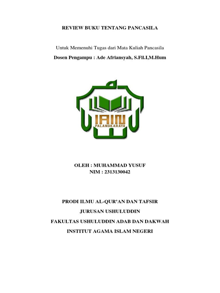 Review Buku Wawasan Pancasila 2020 | PDF