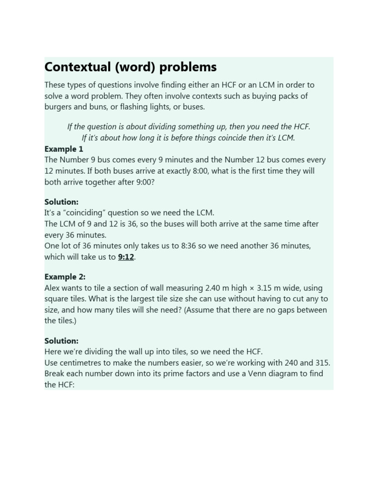 Contextual Questions | PDF