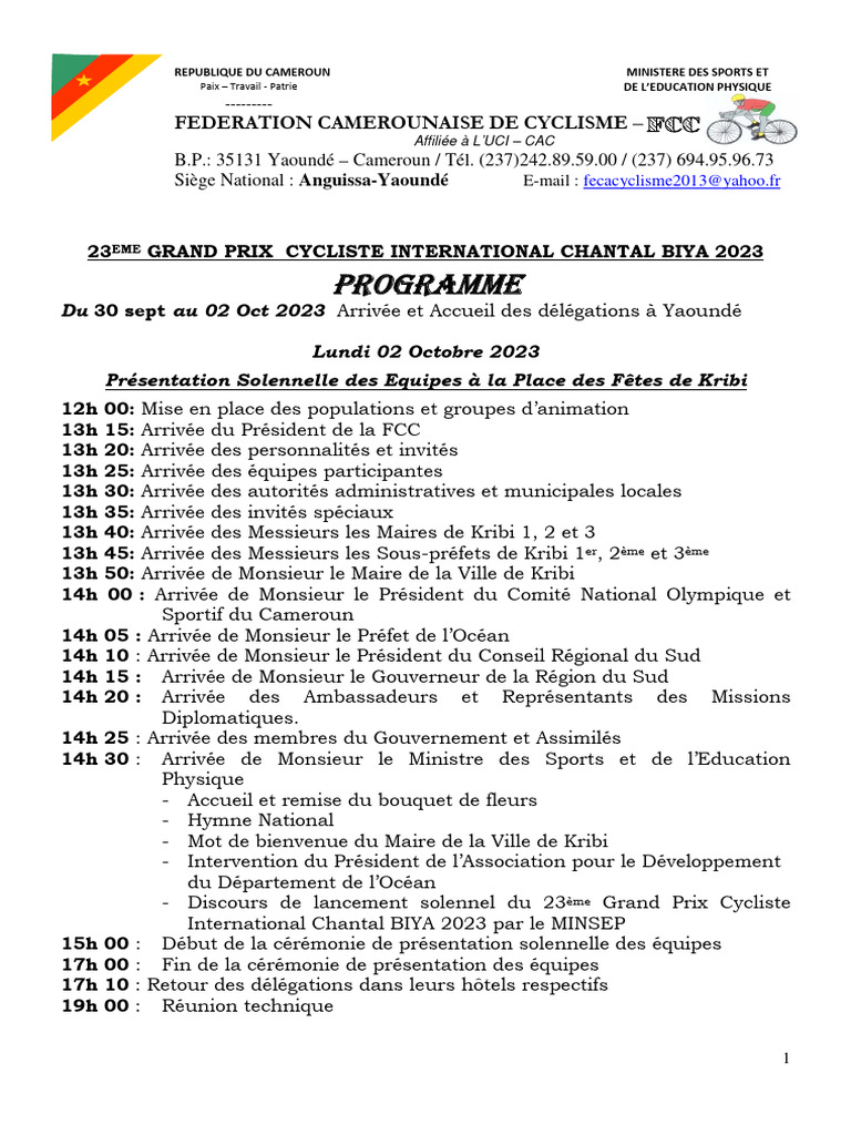Programme GPCB 2023 | PDF