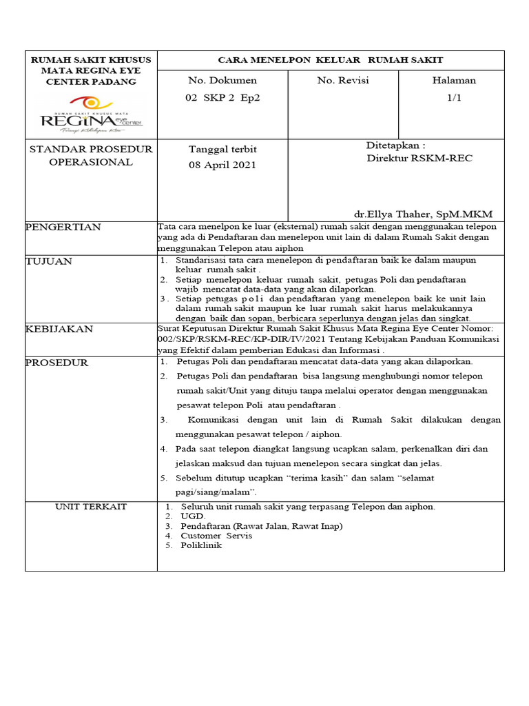 Spo Lisan Keluar Rumah Sakit | PDF
