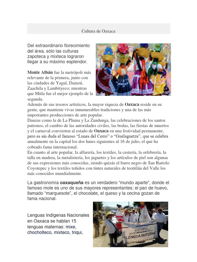 Cultura de Oaxaca | PDF | Mesoamérica | Cultura de las Americas