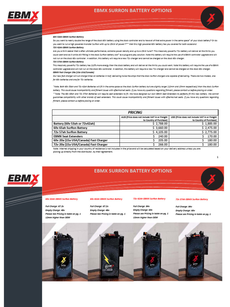 SurRon Battery Brochure 06.10.2022 Worldwide | Download Free PDF ...