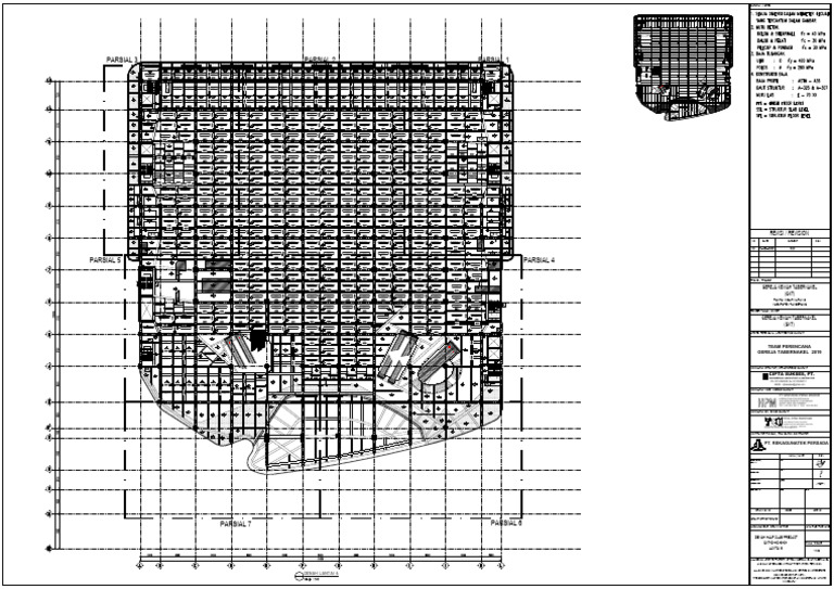 Denah Half Slab Precast Lantai 6 GKT | PDF
