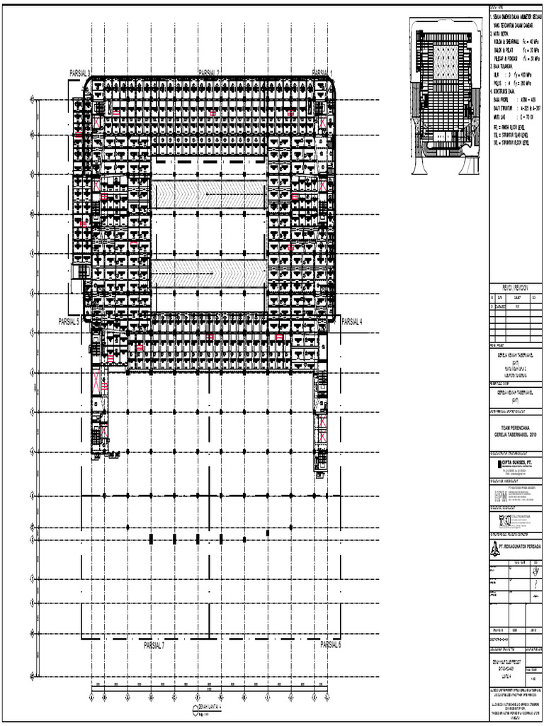 Denah Half Slab Precast Lantai 4 GKT | PDF