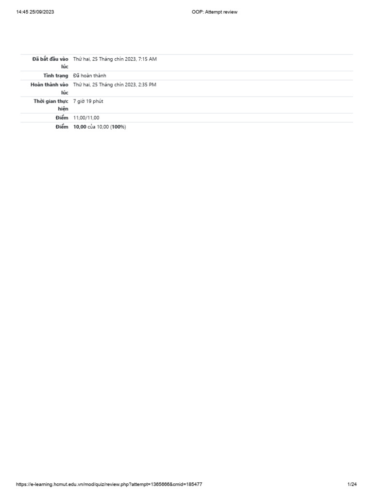 Oop Attempt Review Pdf Constructor Object Oriented Programming Programming