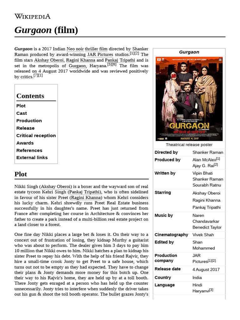 Gurgaon (Film) | PDF
