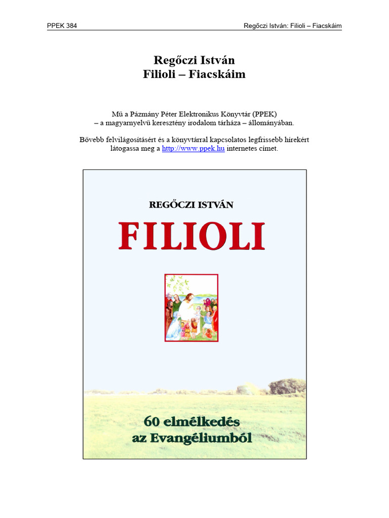 Regoczi Istvan Filioli 1 | PDF