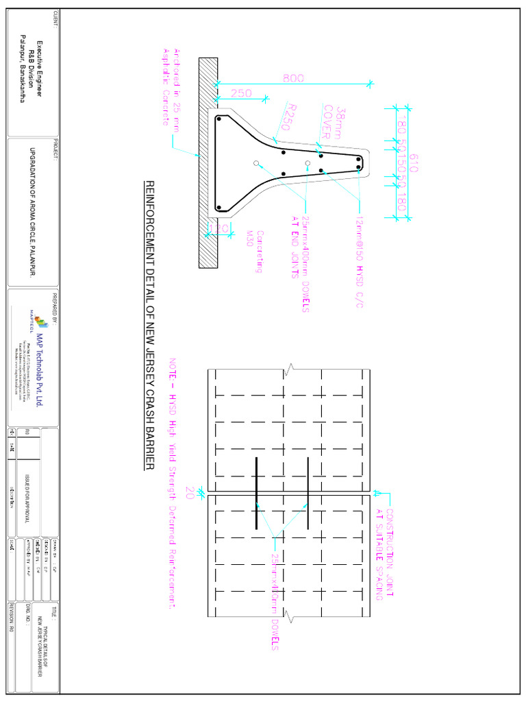 NJ Crash Barrier Reinforcement Details | PDF
