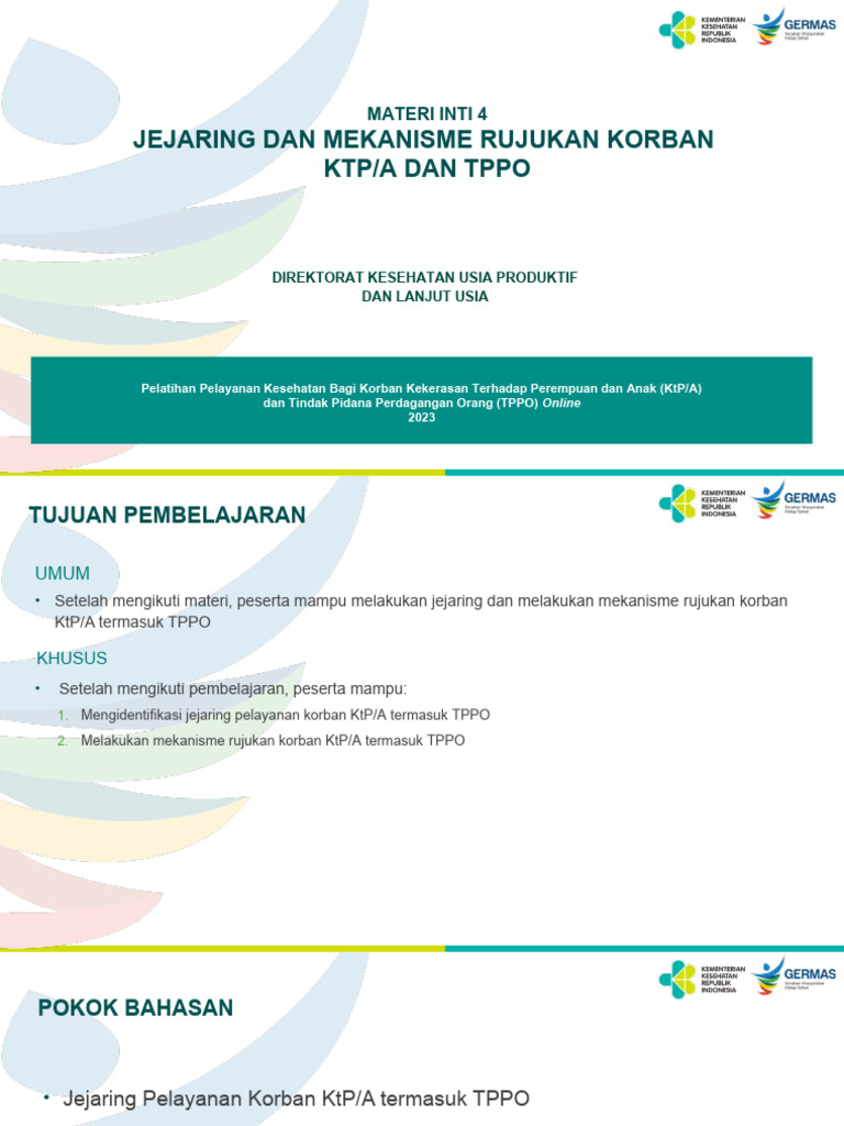 Jejaring Dan Mekanisme Rujukan Korban KtPA Termasuk TPPO | PDF