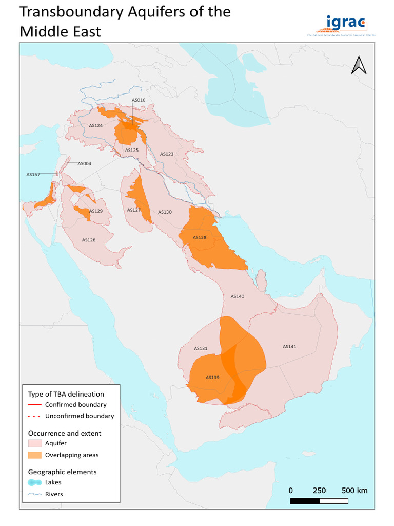 Transboundary Aquifers Middle-East Map 2022 | PDF | Aquifer | Syria