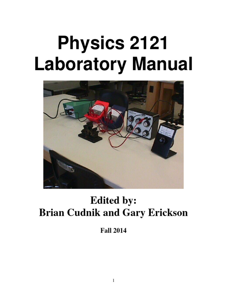 Physics 2121 Lab Manual 11 0e | PDF | Gases | Significant Figures