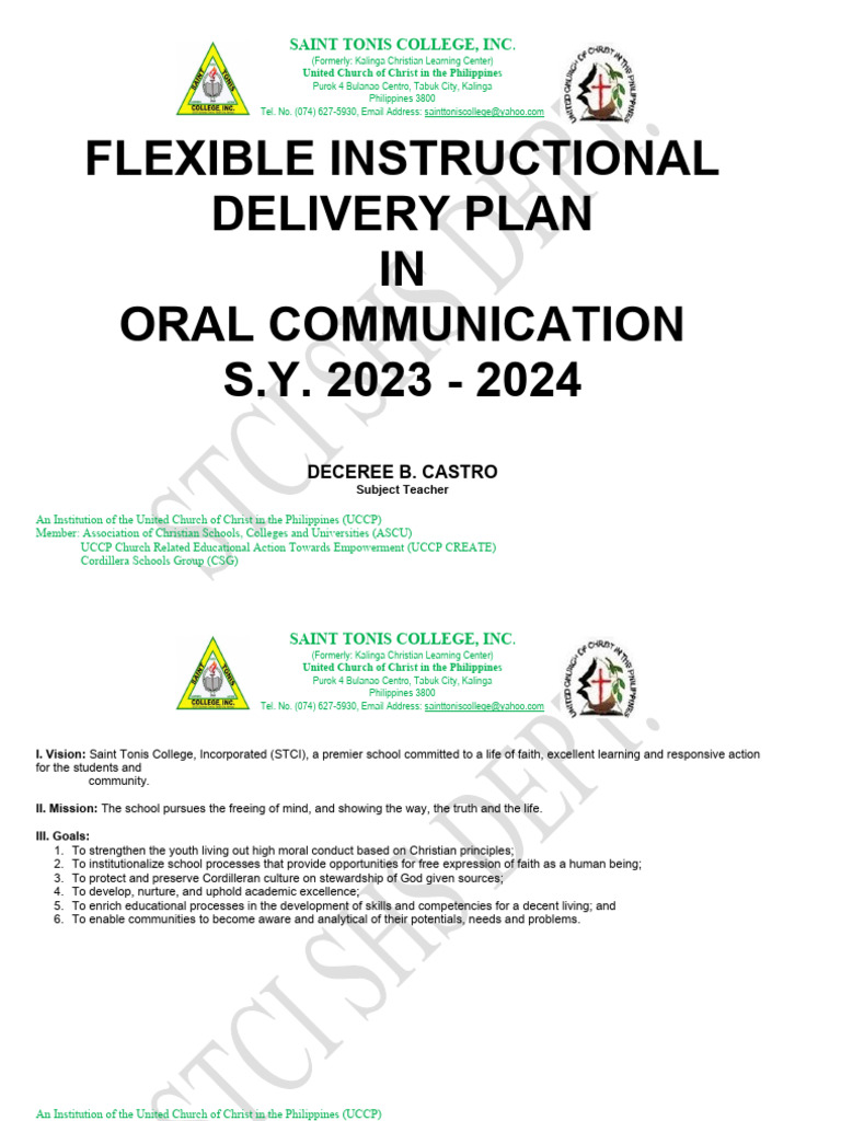 Fidp - Oral Communication | PDF | Communication | Learning