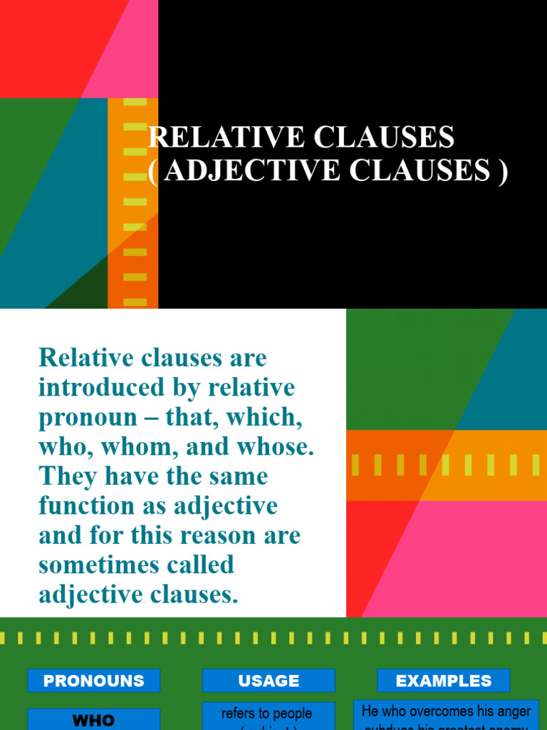 Relative Clauses | PDF