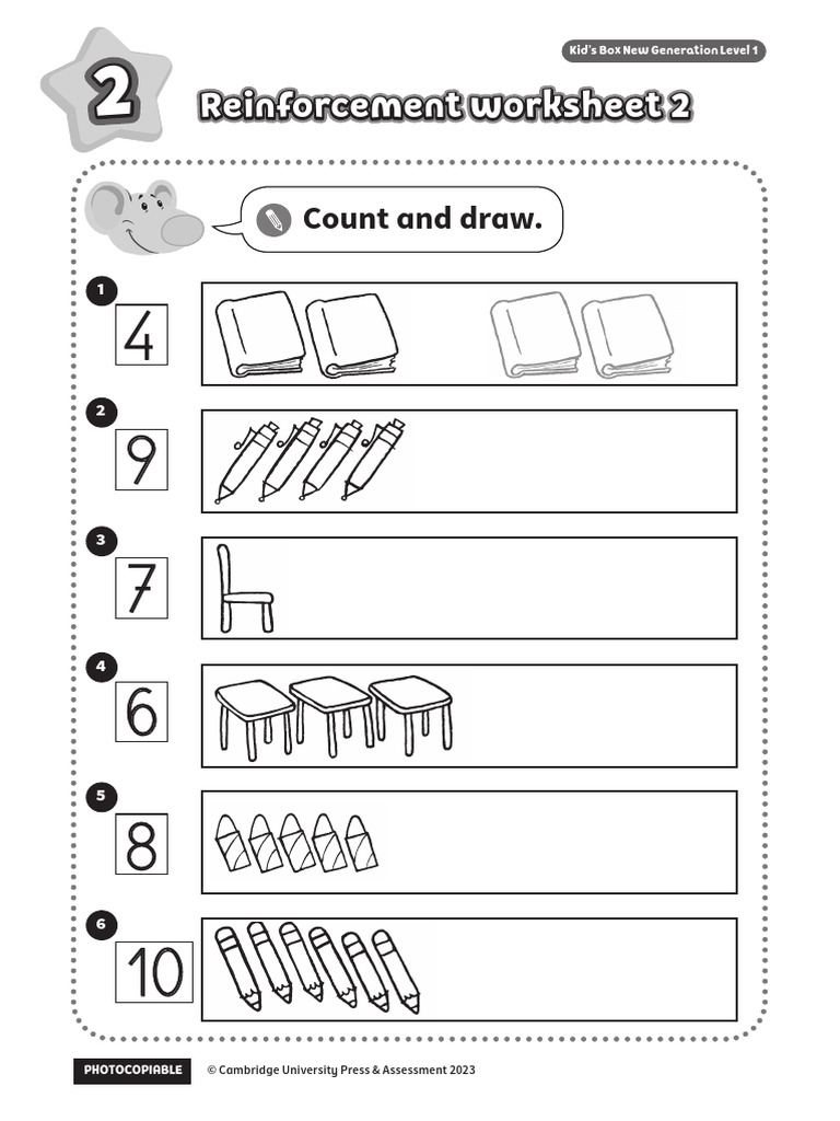 KBNGESS KidsBox - Level1 - Unit2 - Reinforcement - Worksheet - 2 | PDF