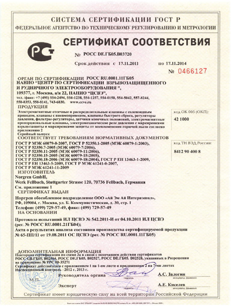 GOST R Certificate Valves | PDF