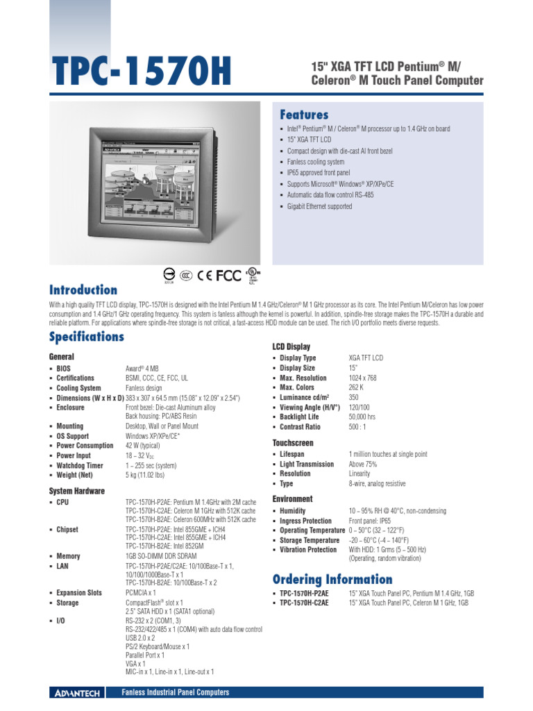TPC-1570H DS20130306152010 | PDF | Liquid Crystal Display ...
