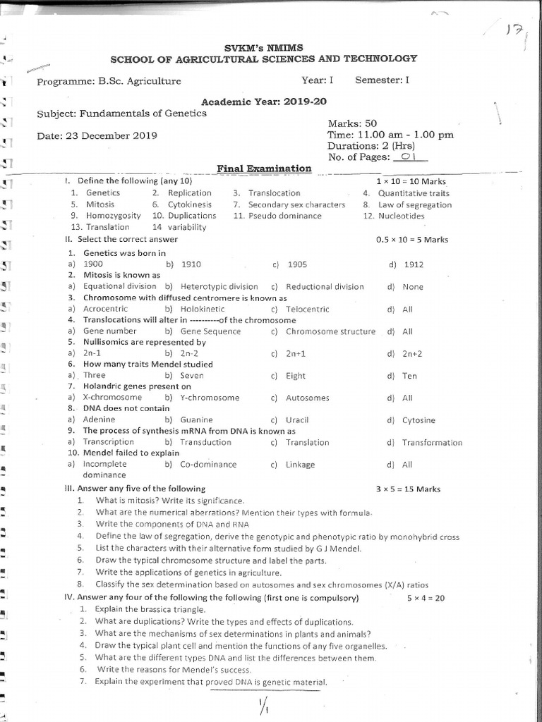 Fundamentals of Genetics | PDF