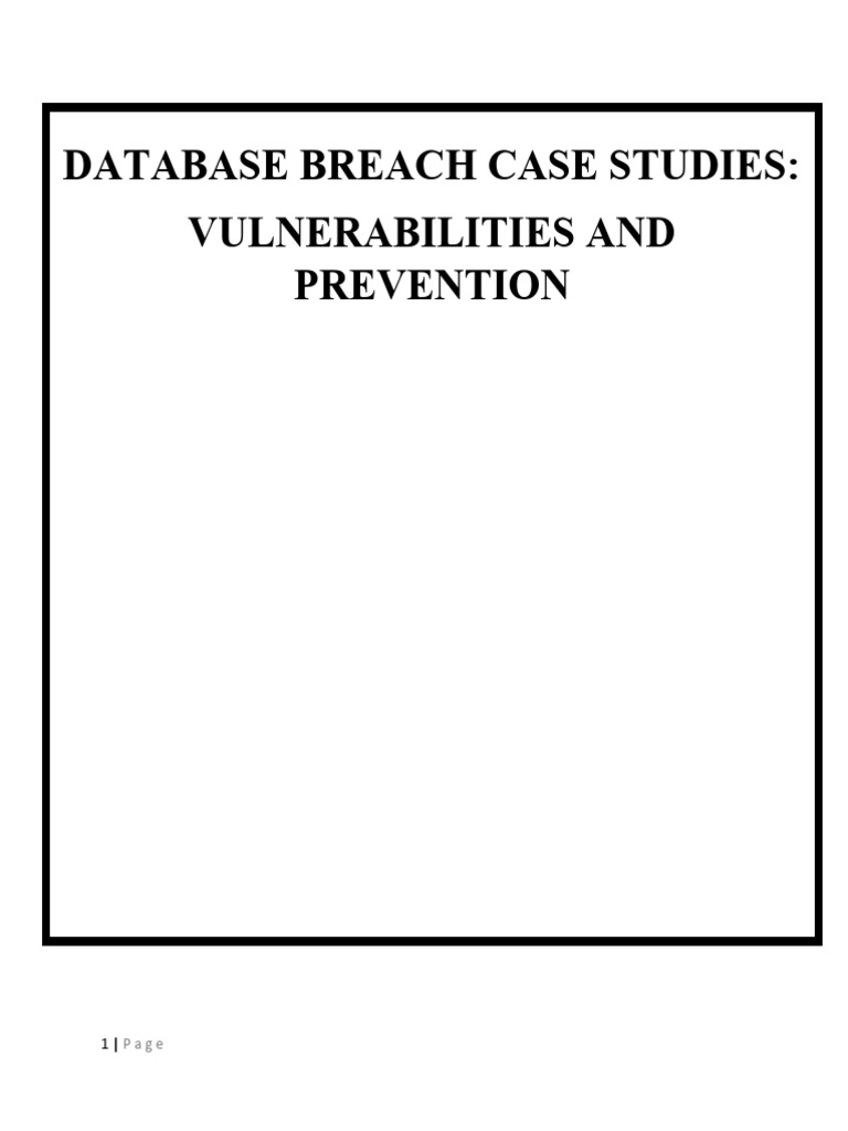 Database Breach Cases | PDF