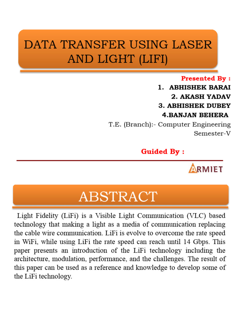 Lifi Miniproject Sem V | PDF | Wi Fi | Computing Lifi Miniproject Sem V | PDF | Wi Fi | Computing
