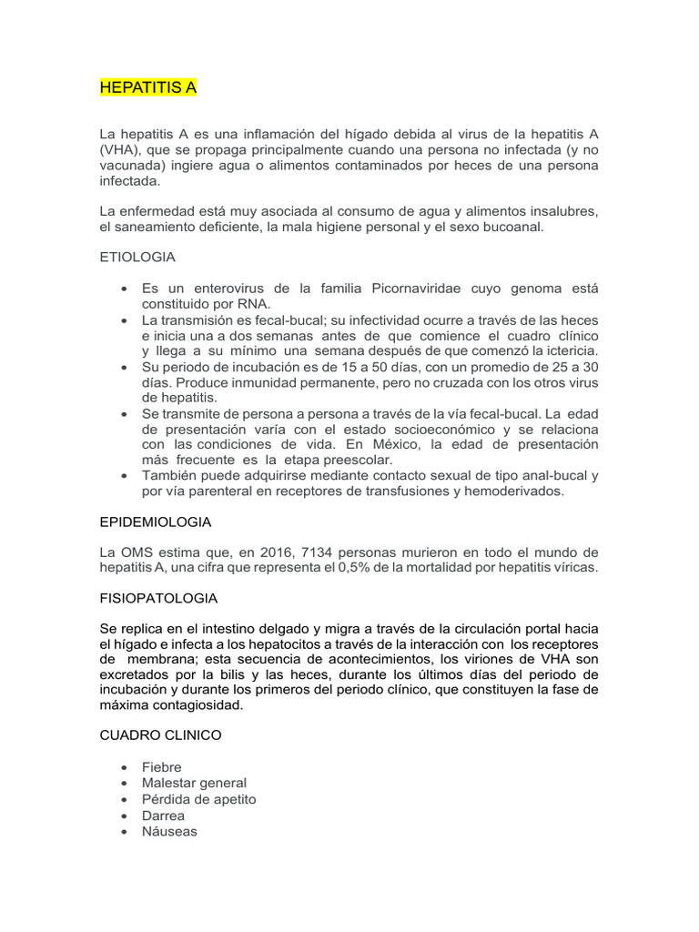 Hepatitis A | PDF