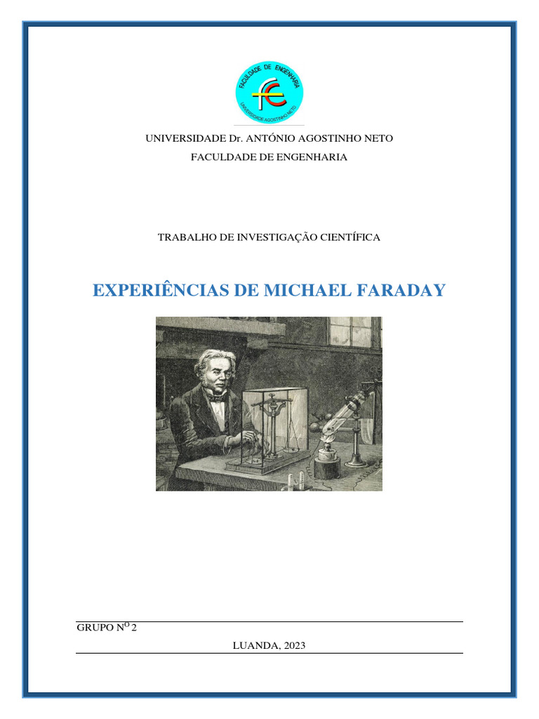 Experiências de Michael Faraday em Química | PDF | Eletricidade | Magnetismo