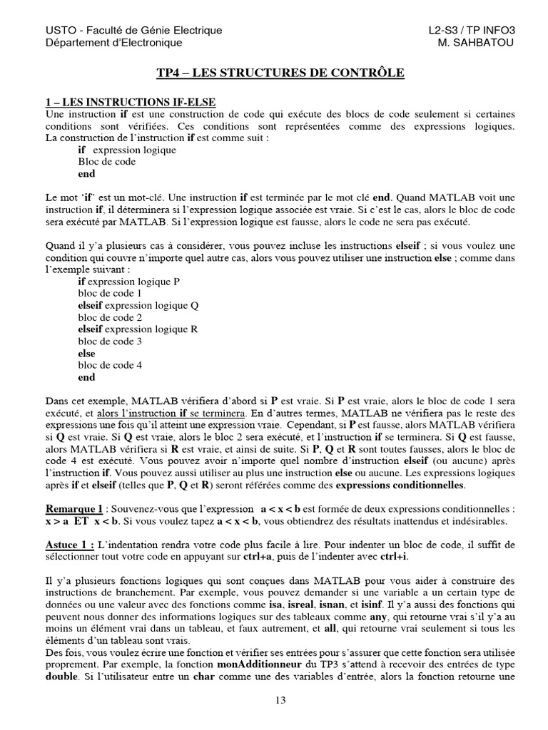 Fiche de TP-Info3 N°4 | PDF