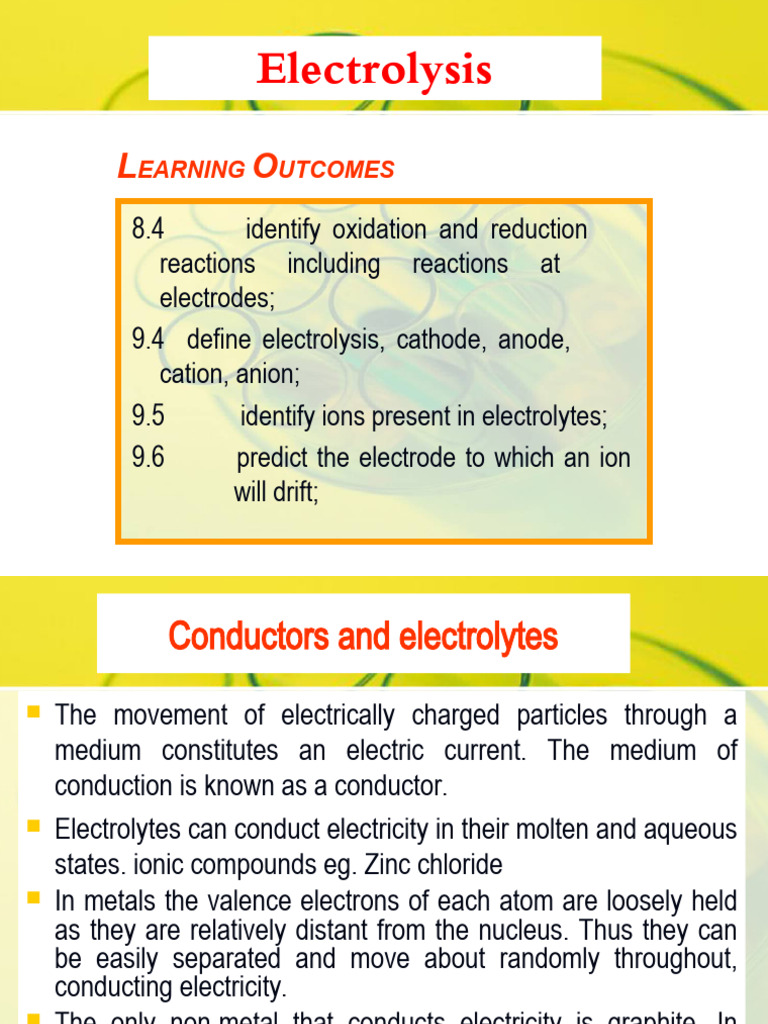 The Electrolytic Cell | PDF | Ion | Anode